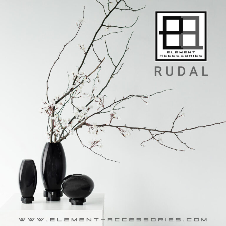 RUDAL series: marvellous series of luxury black glass vases